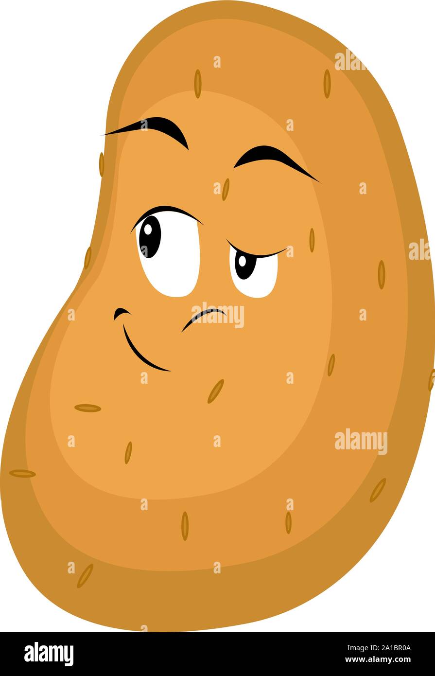 Cool potato, illustration, vector on white background Stock Vector ...