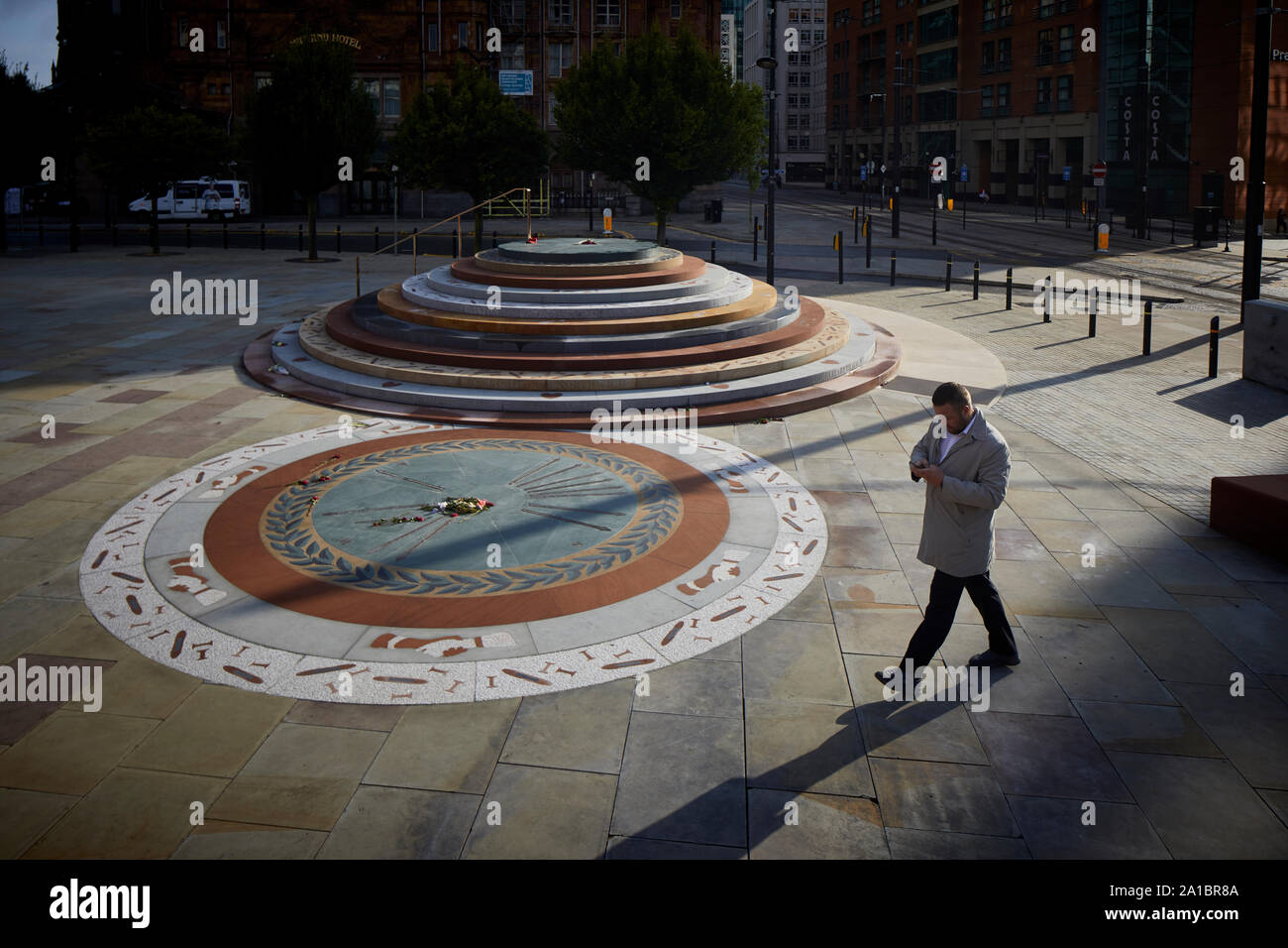 Manchester Central Convention Complex with memorial to the Peterloo ...