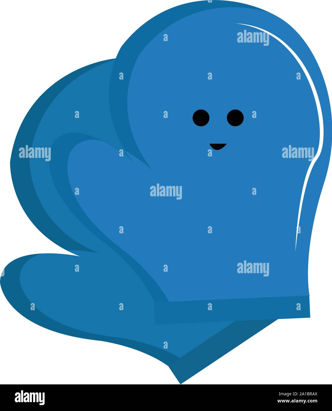 Blue gloves, illustration, vector on white background Stock Vector ...