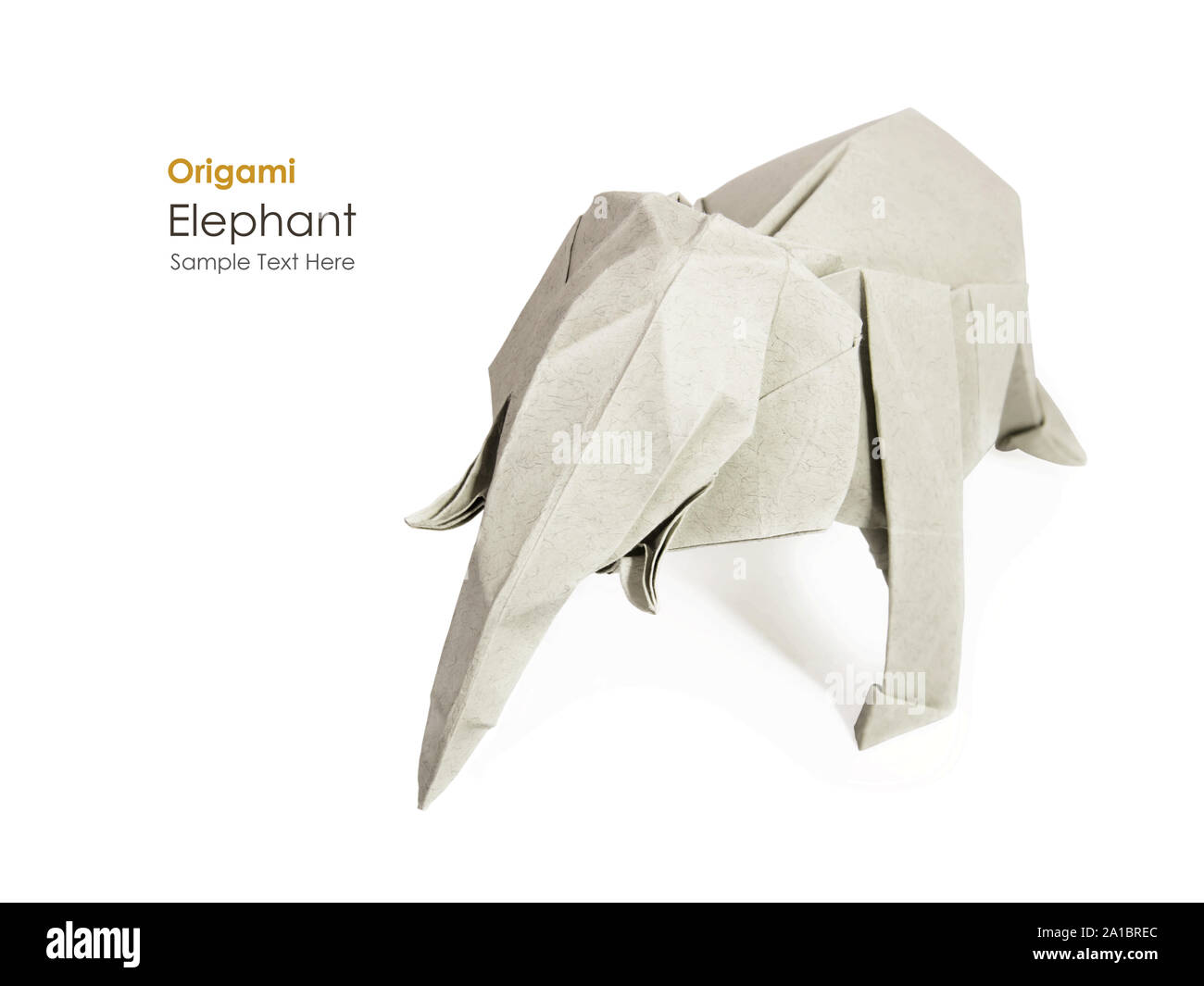 Origami gray elephant Stock Photo - Alamy