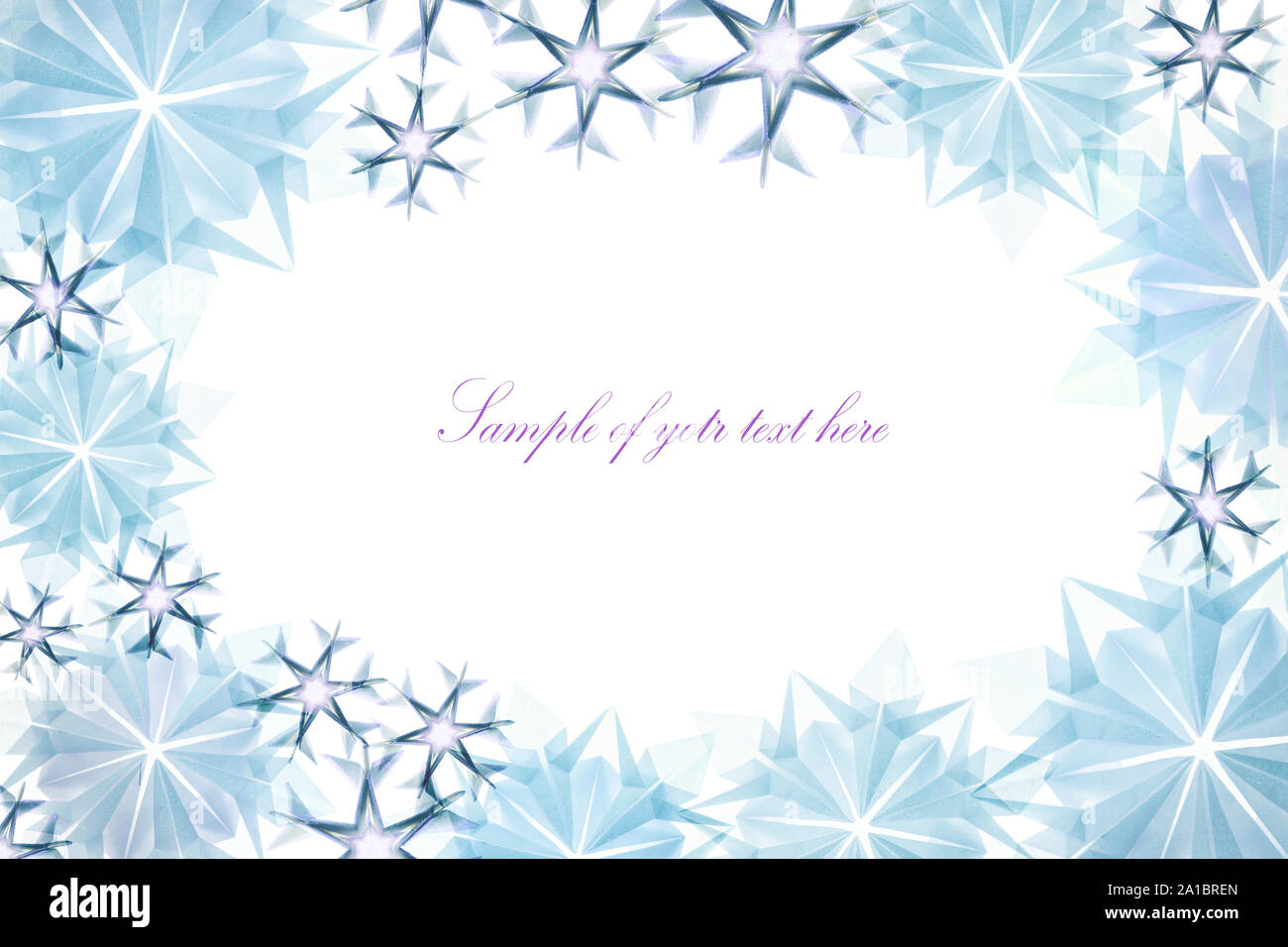 Transparent snowflake frame Stock Photo - Alamy