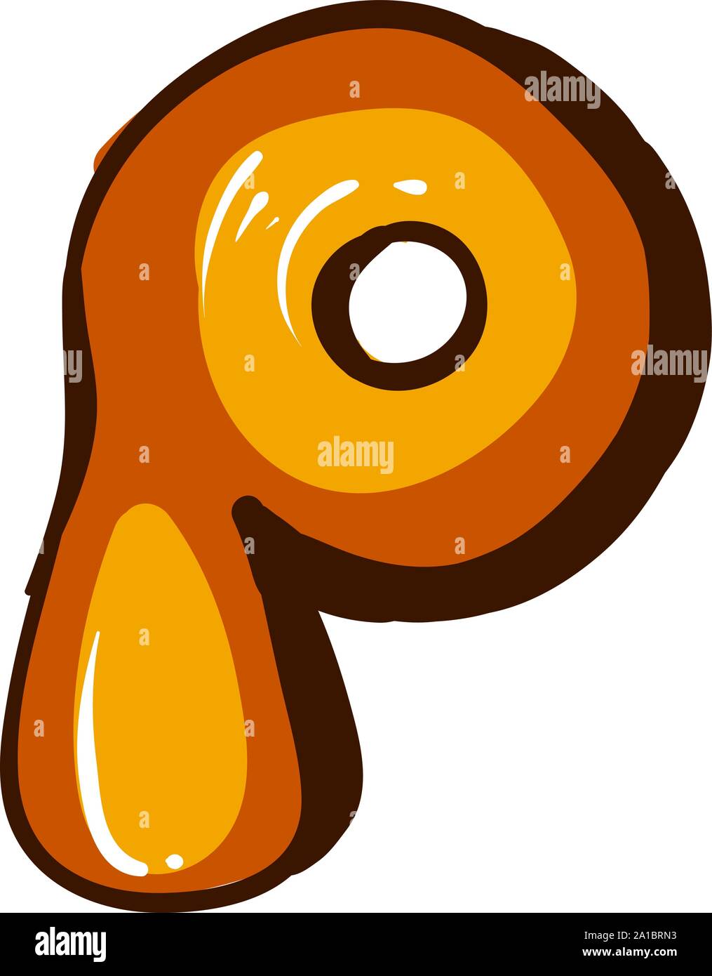 Cartoon Letter P Stock Vector Images - Alamy