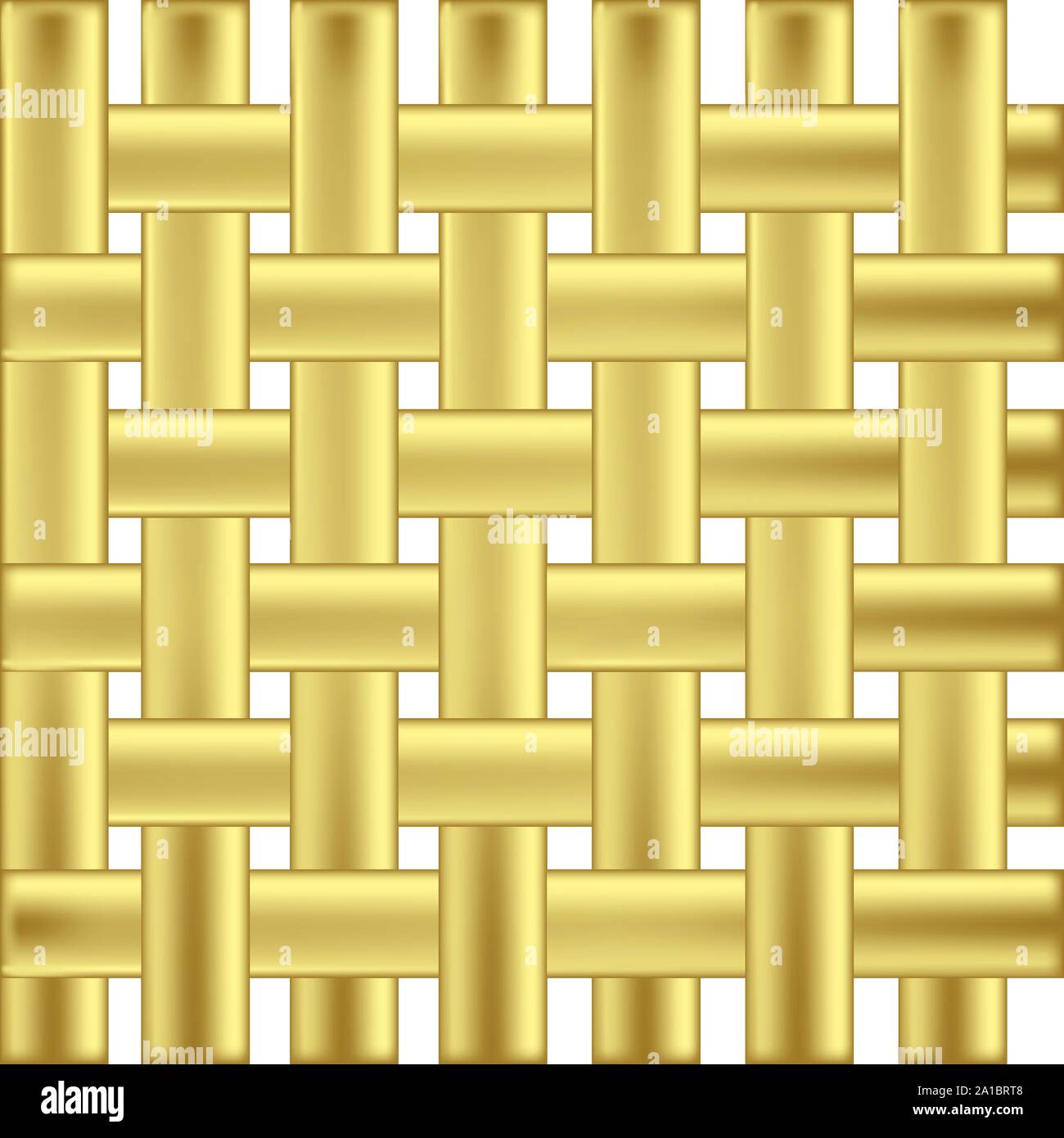 Vector interwoven of gold ribbons pattern isolated on white background ...