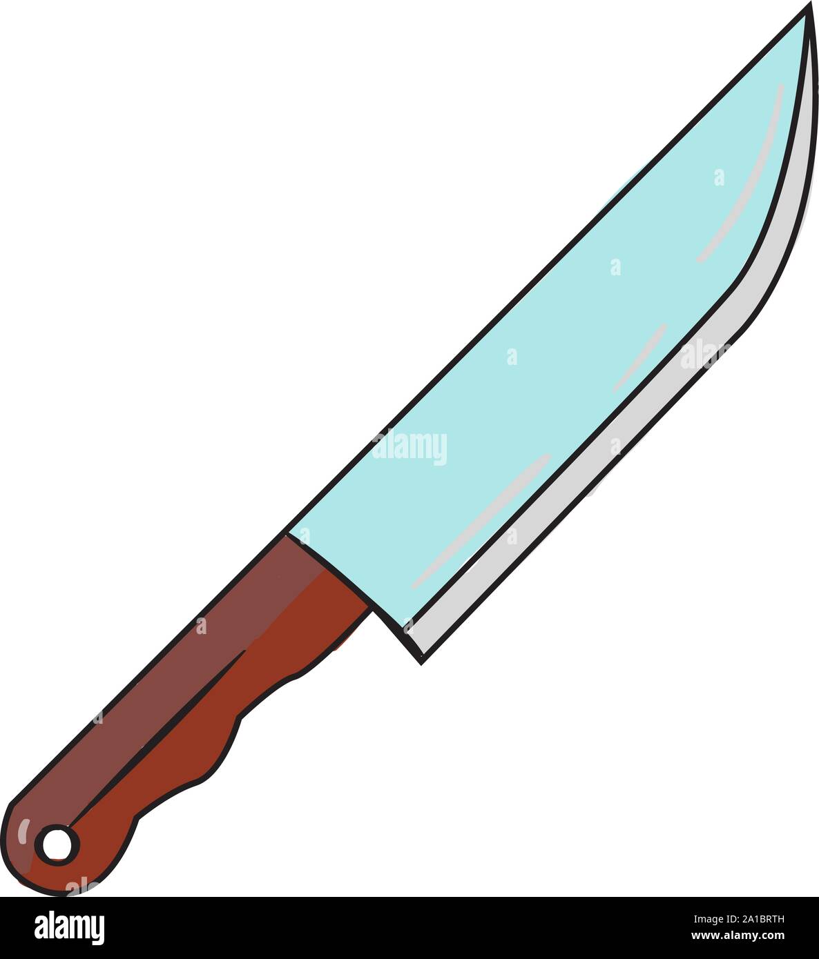 Kinfe to cut, illustration, vector on white background Stock Vector ...