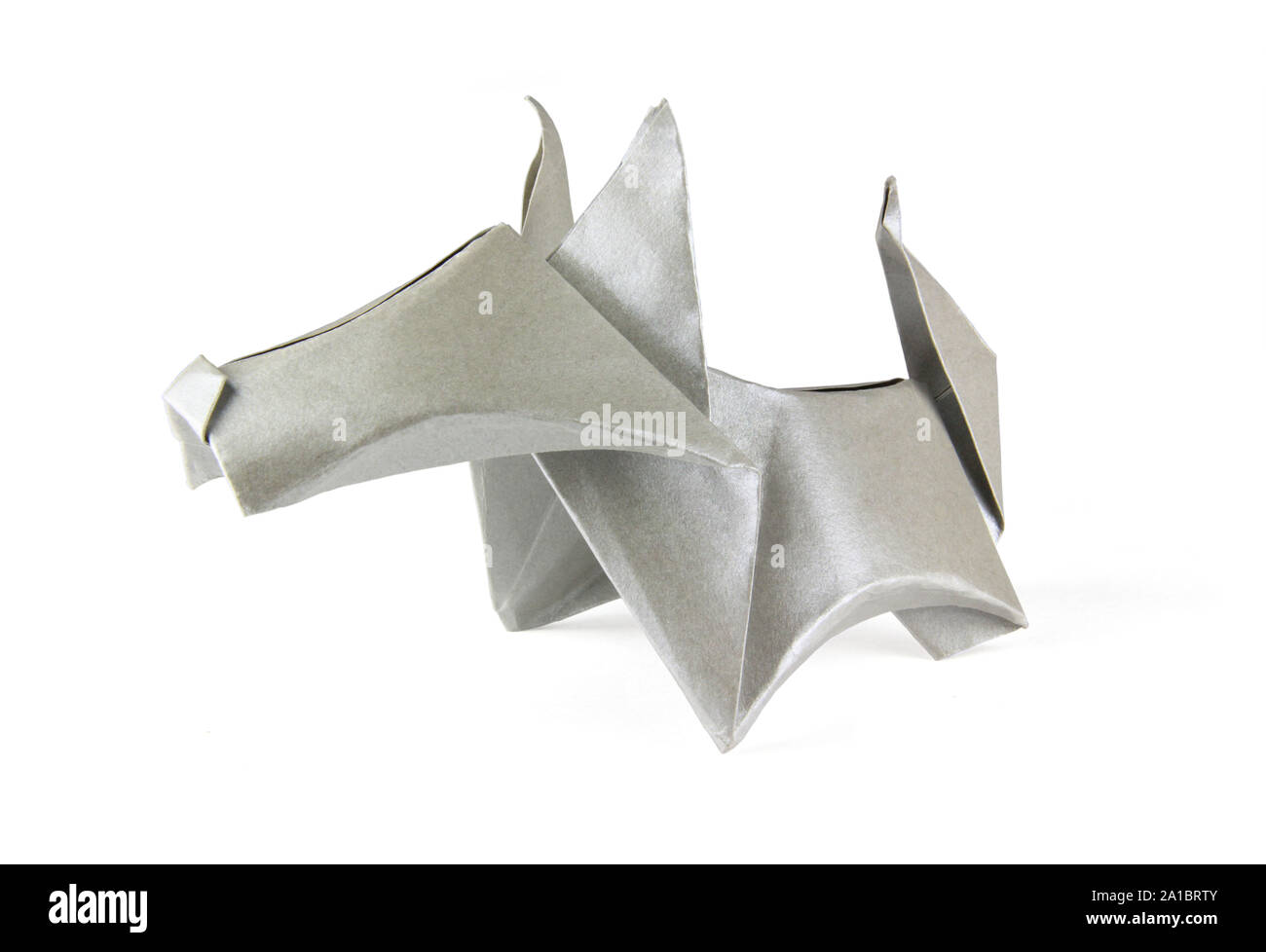 Origami gray dog Stock Photo - Alamy