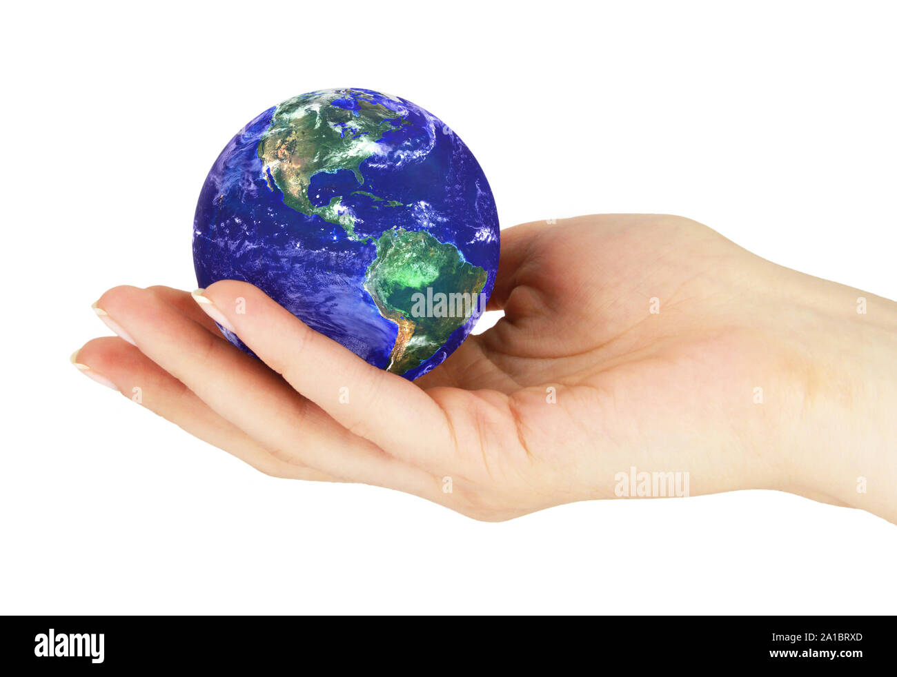 Human hand holding the planet earth hi-res stock photography and images ...