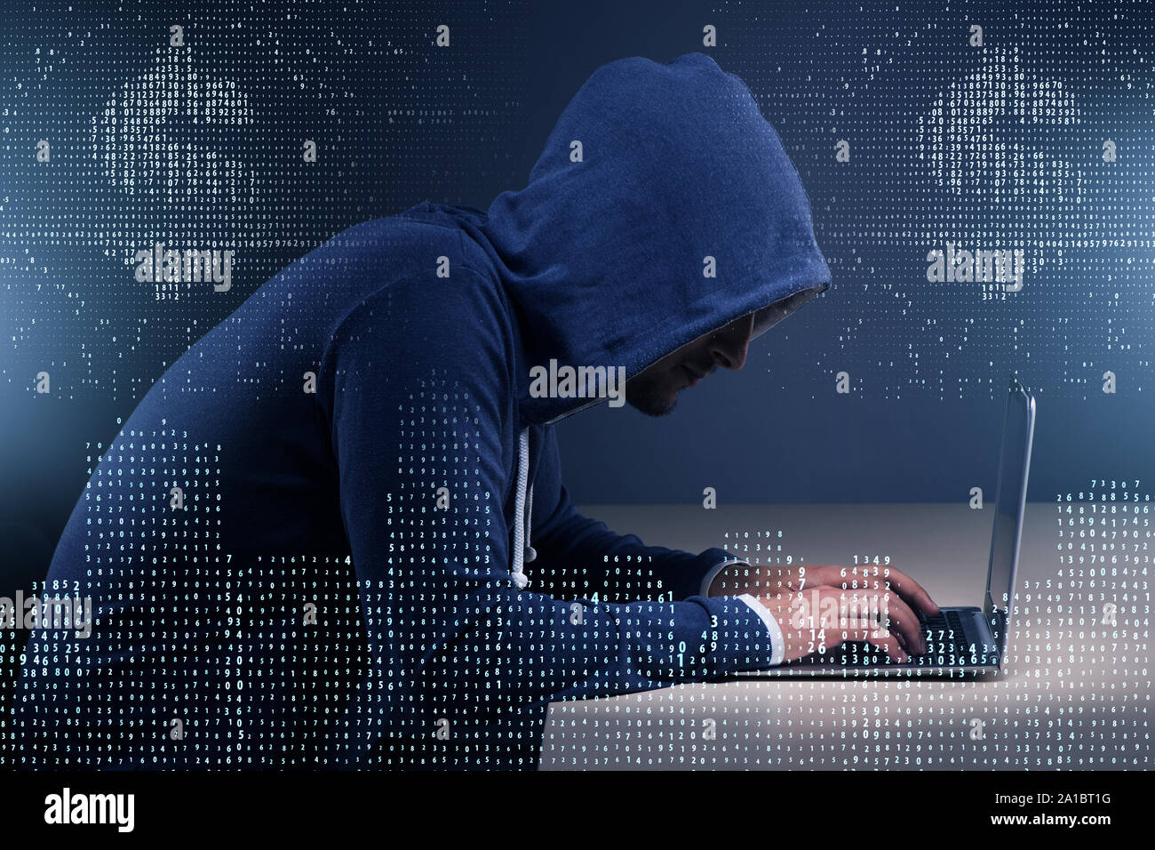 The hacker in digital security concept Stock Photo - Alamy