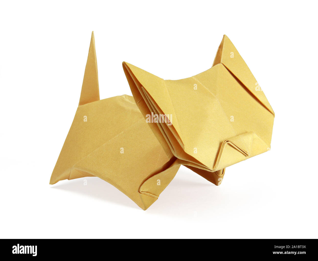 Ginger origami kitten Stock Photo - Alamy