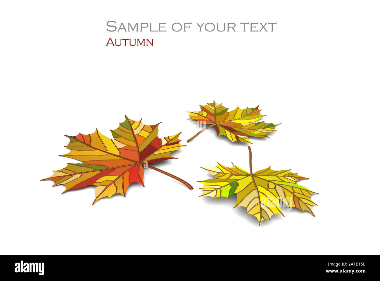 Maple leafs 3d Stock Photo - Alamy