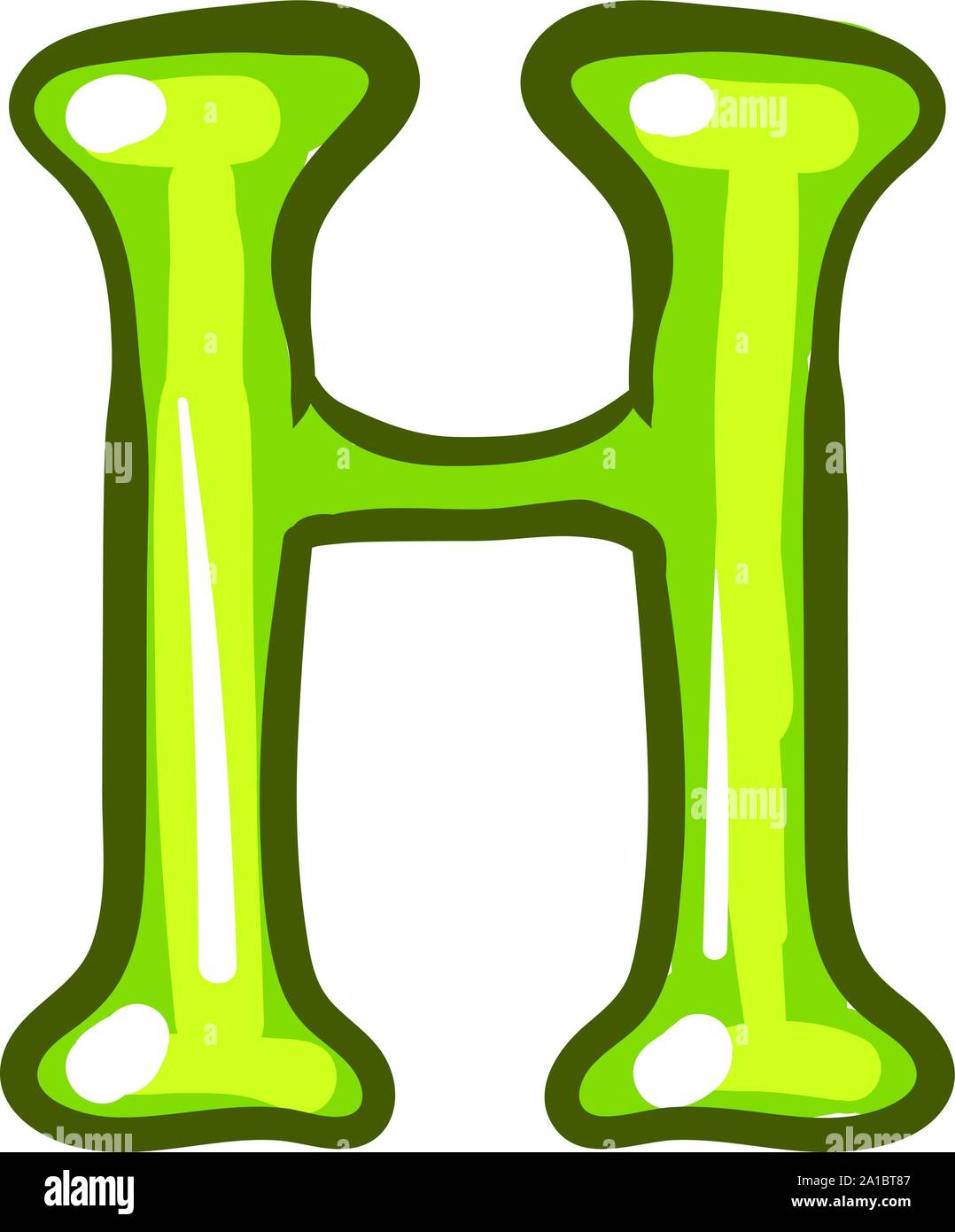 Letter H, illustration, vector on white background Stock Vector Image ...