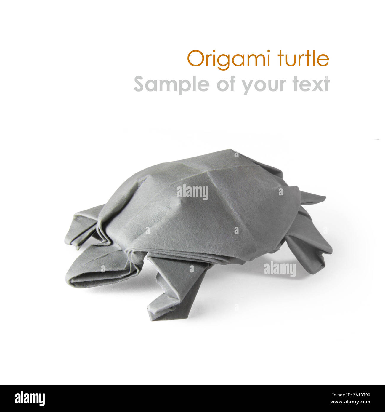 Origami gray turtle Stock Photo - Alamy