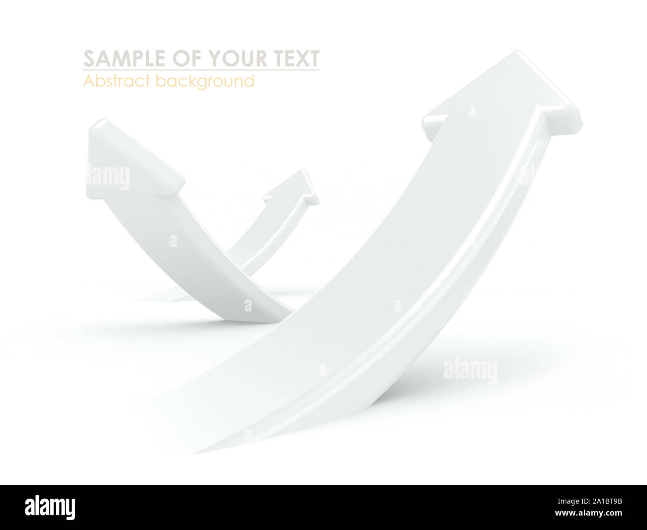 3d white arrows Stock Photo - Alamy