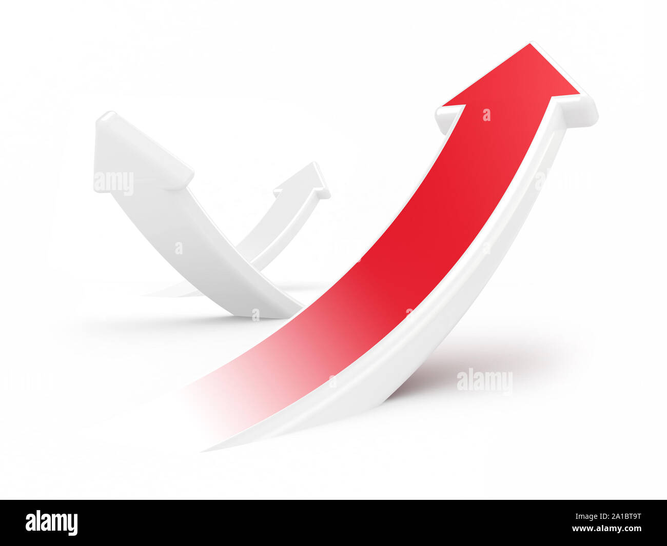 3d red growth arrows Stock Photo - Alamy