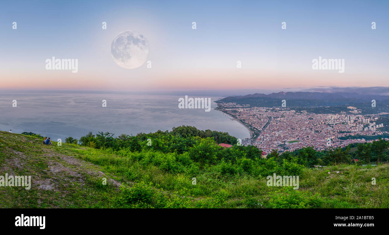 Panoramic Ordu view from Boztepe Hill Stock Photo - Alamy