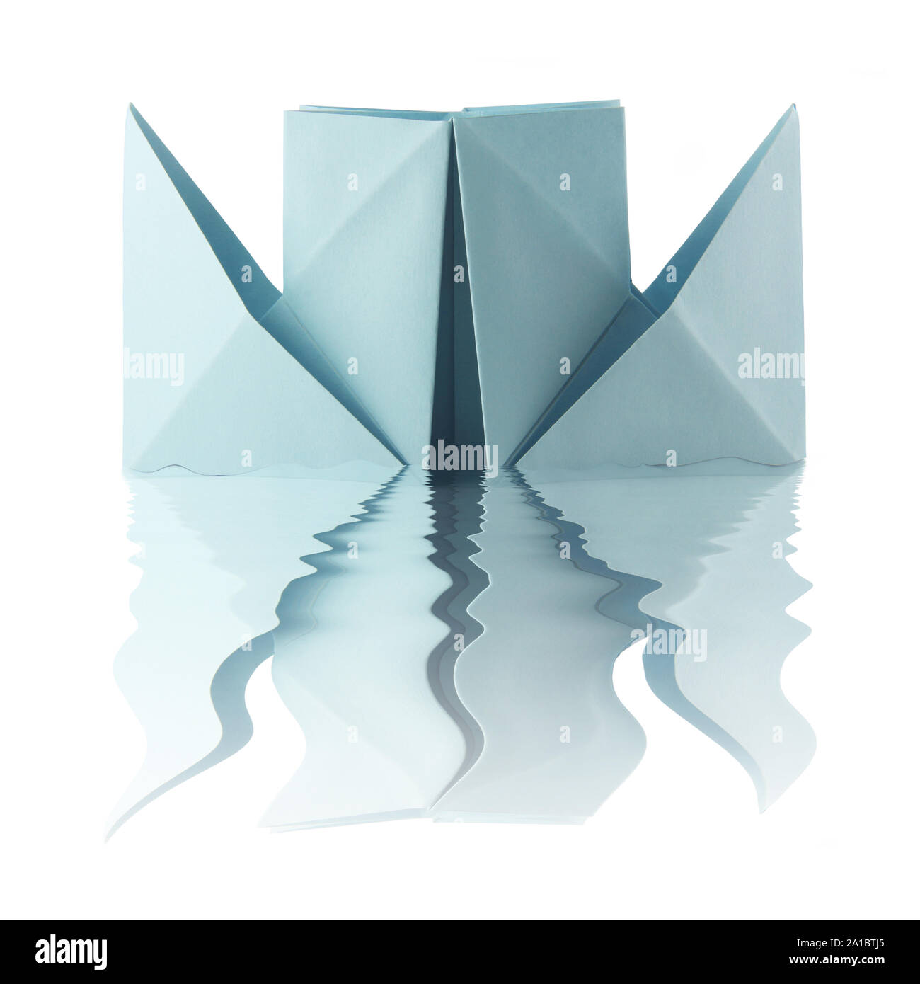 Blue and white ship Cut Out Stock Images & Pictures - Alamy