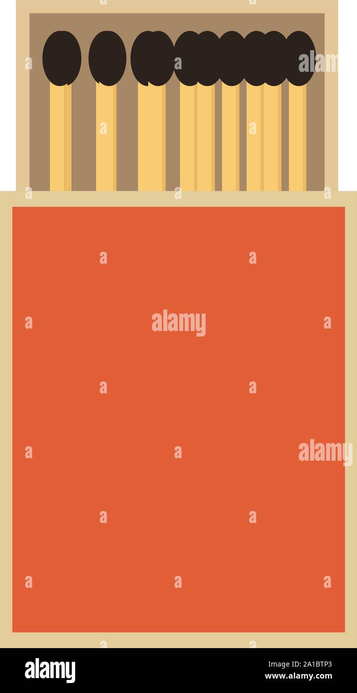 Matches, illustration, vector on white background Stock Vector Image ...