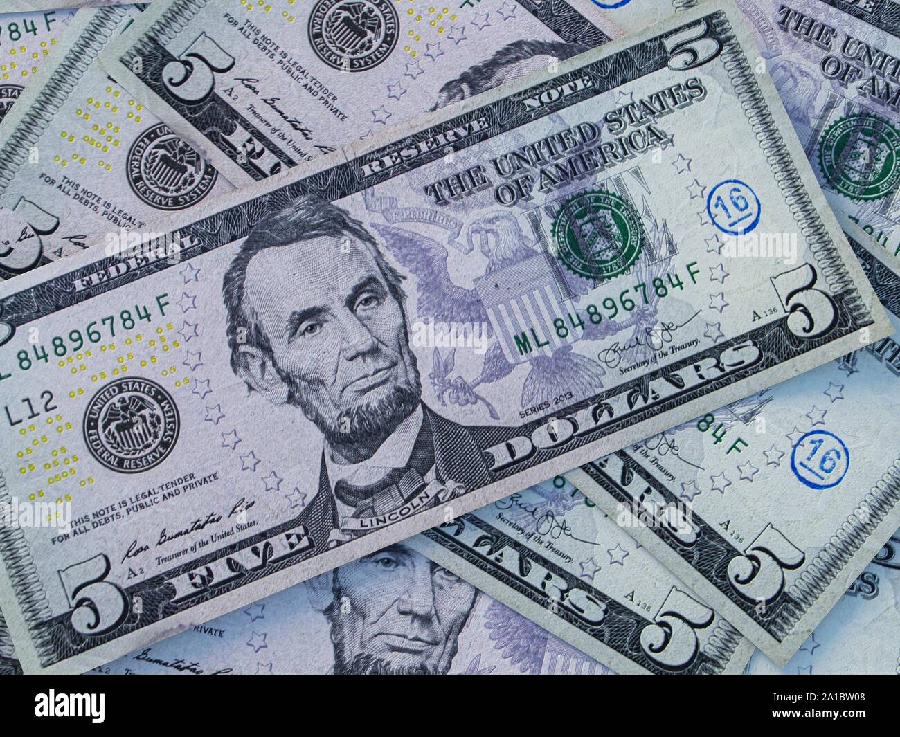 American currency background. Dollars of United States of America. US ...