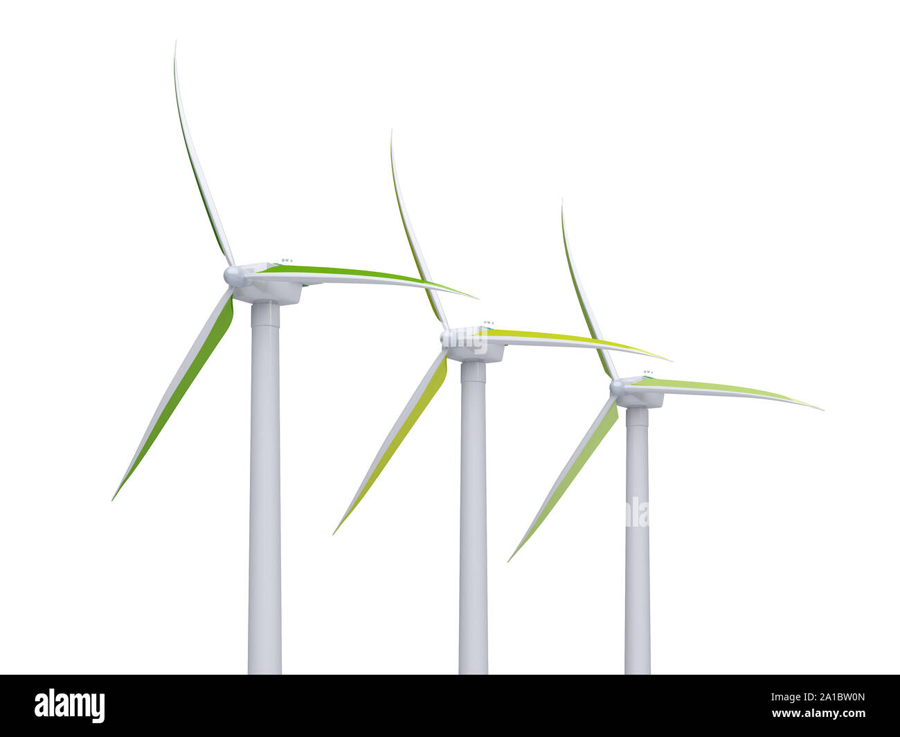 3d green windmill Stock Photo - Alamy