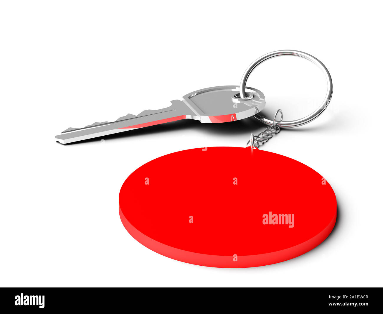 3d red key chain Stock Photo - Alamy