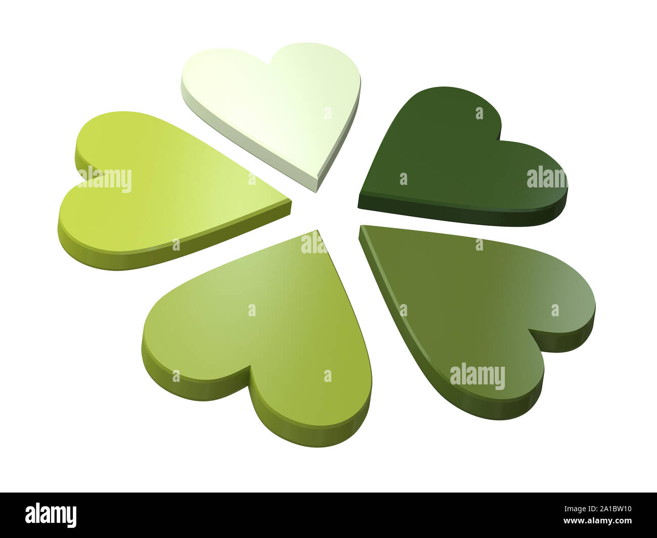 Green heart symbol Cut Out Stock Images & Pictures - Alamy