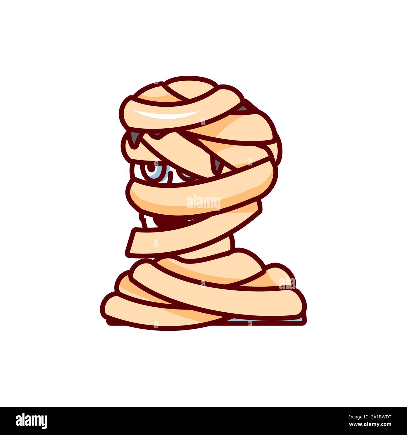 mummy head on white background vector illustration design Stock Vector ...
