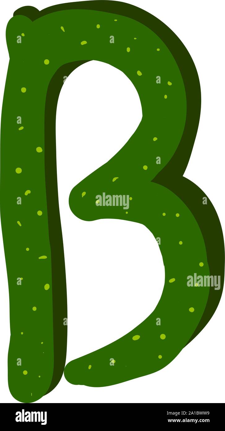 Letter B, illustration, vector on white background Stock Vector Image ...