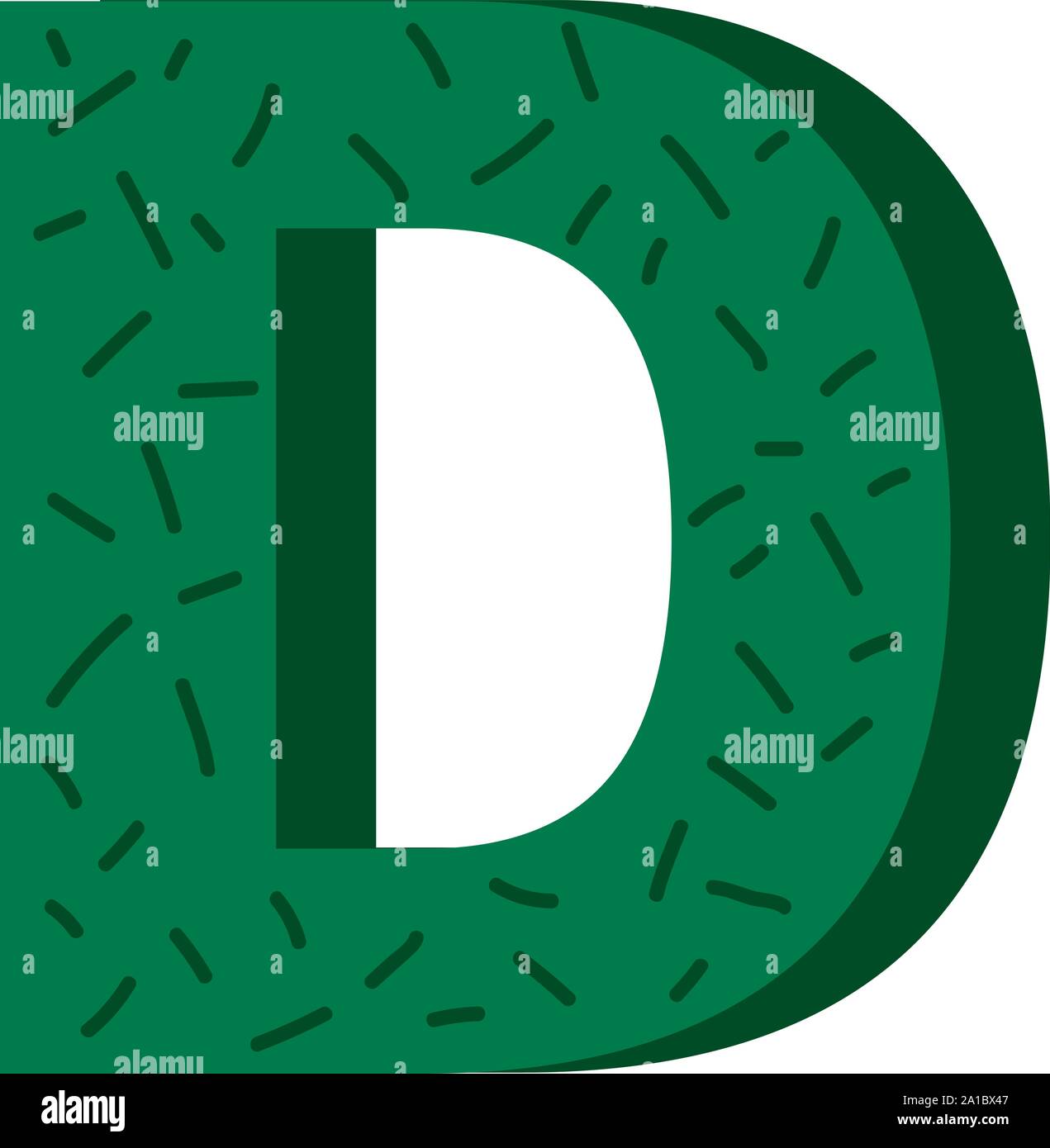 Letter D, illustration, vector on white background Stock Vector Image ...