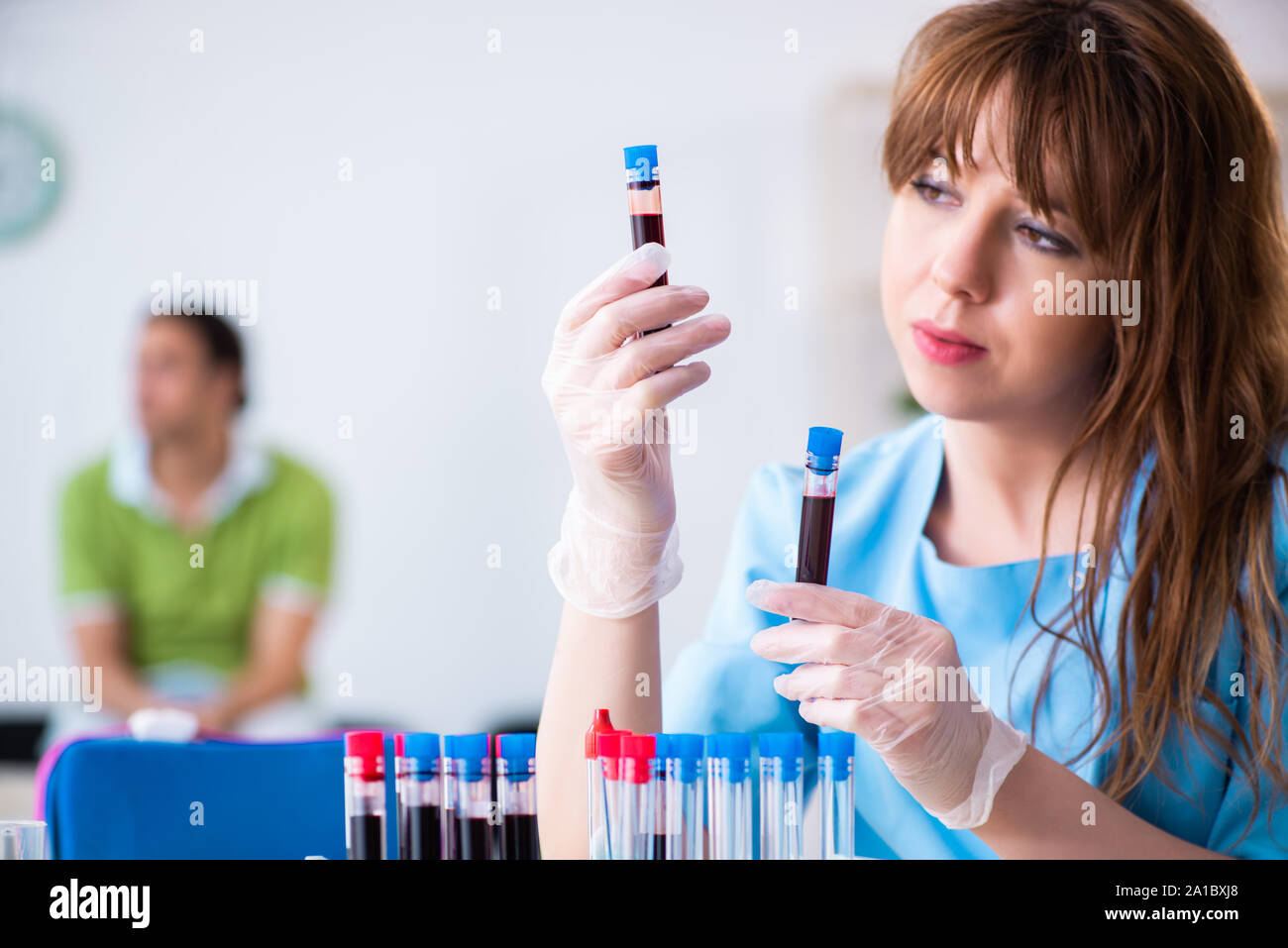 The blood transfusion in hospital clinic Stock Photo - Alamy