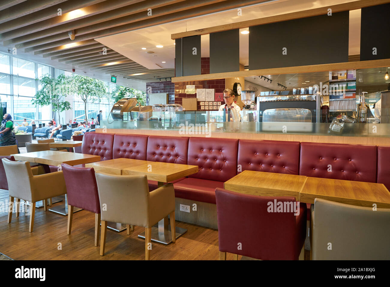 SINGAPORE - CIRCA APRIL, 2019: Pret a Manger at Singapore Changi ...