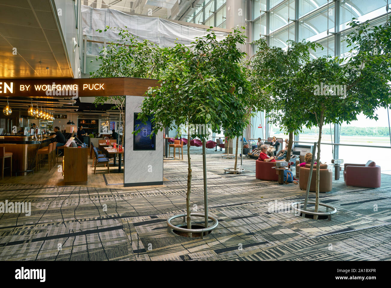 SINGAPORE - CIRCA APRIL, 2019: interior shot of Singapore Changi ...