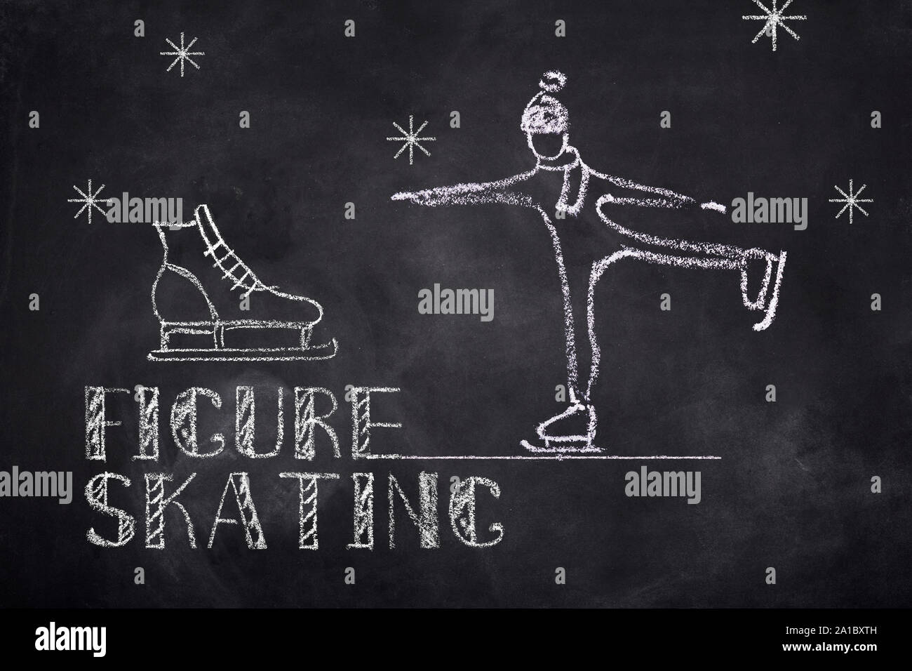 Figure skating chelk text Stock Photo - Alamy