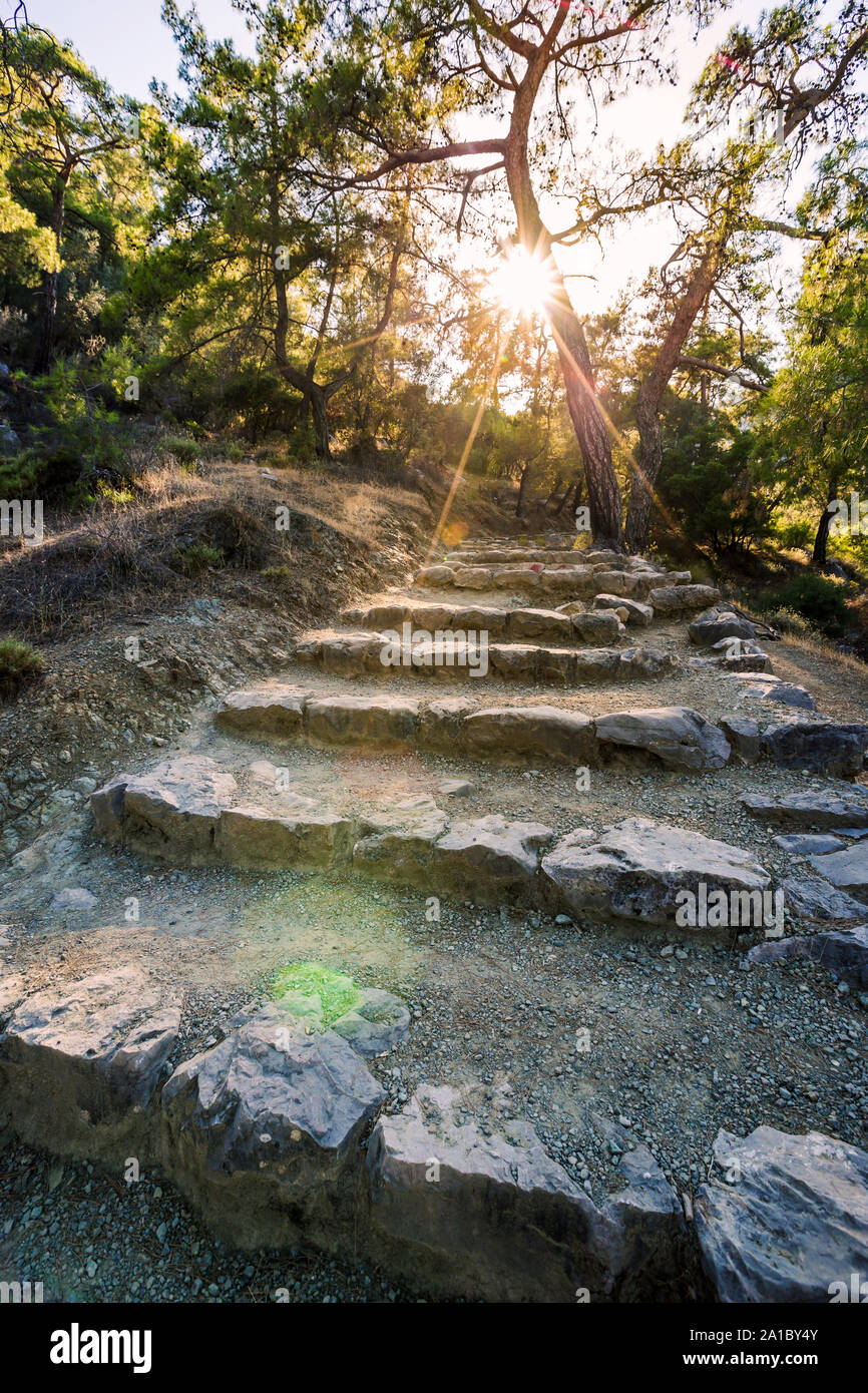 Yanartas burning stones is a geographical feature near the Olympos ...