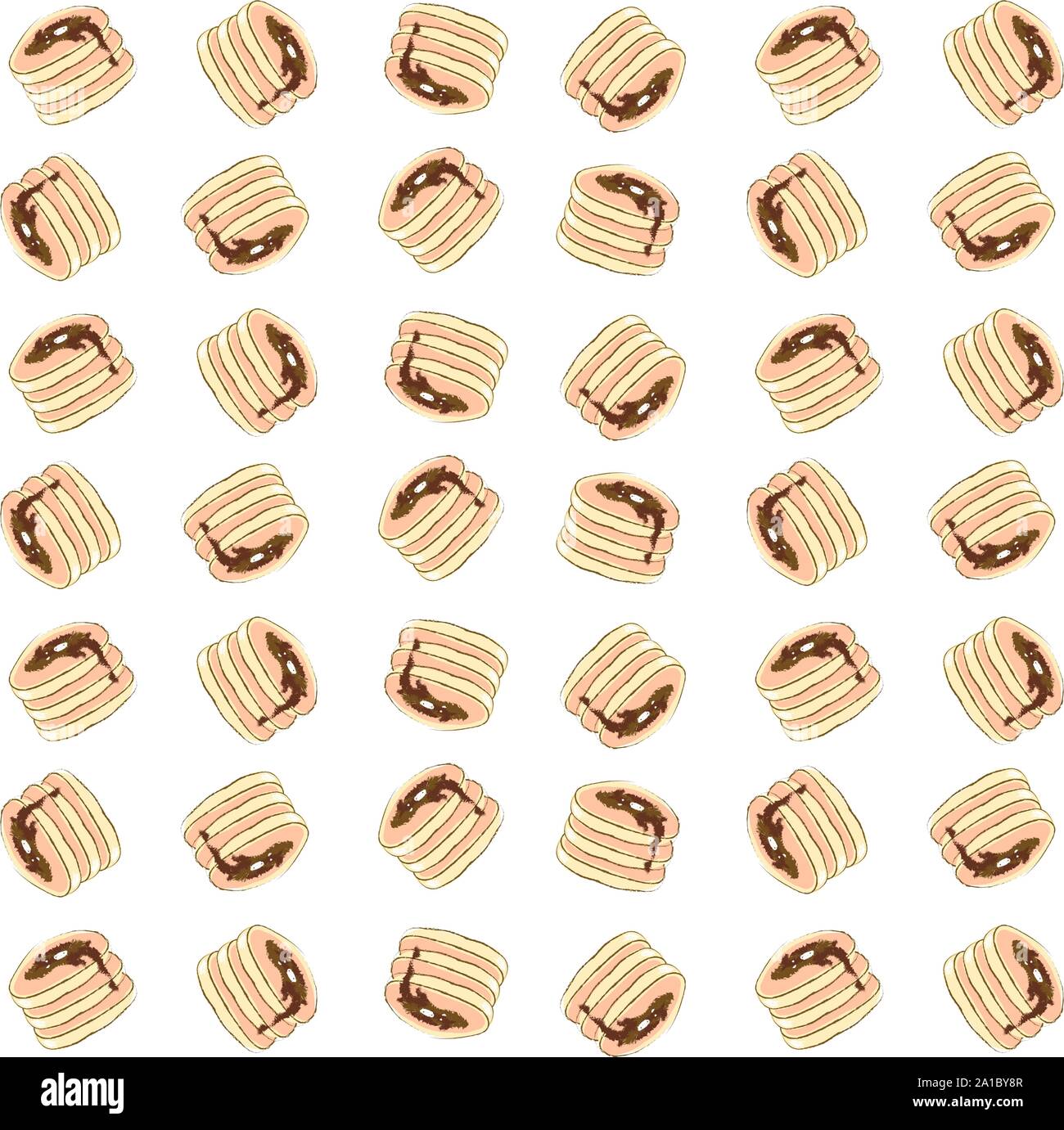 Pancake wallpaper, illustration, vector on white background Stock ...