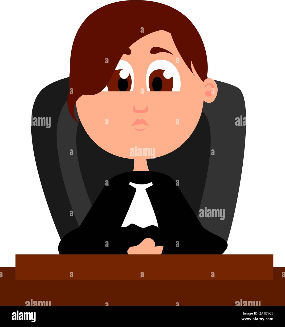 Woman judge, illustration, vector on white background Stock Vector ...
