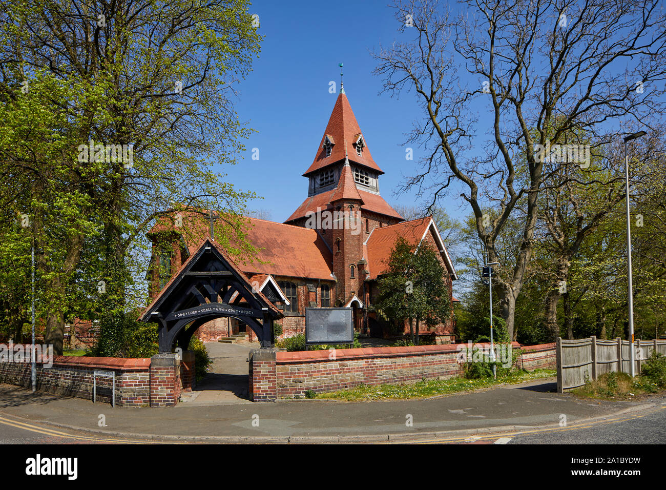 Tameside landmarks, Gothic Revival style brick St Anne's Church ...
