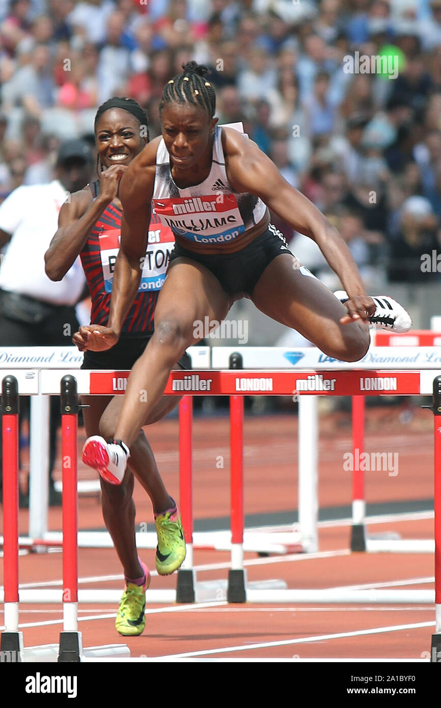Danielle WILLIAMS of Jamaica in the womens 100 metres hurdles at the ...