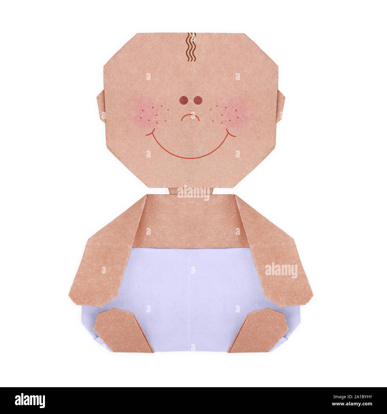 Baby boy in slipsuit origami Stock Photo - Alamy