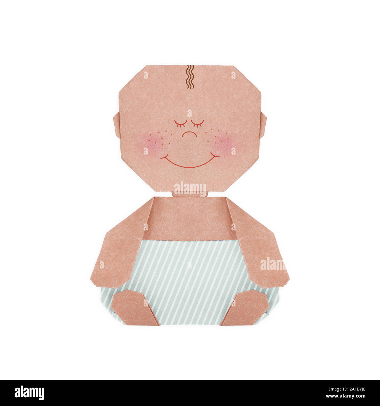 Baby boy in nappy origami Stock Photo - Alamy