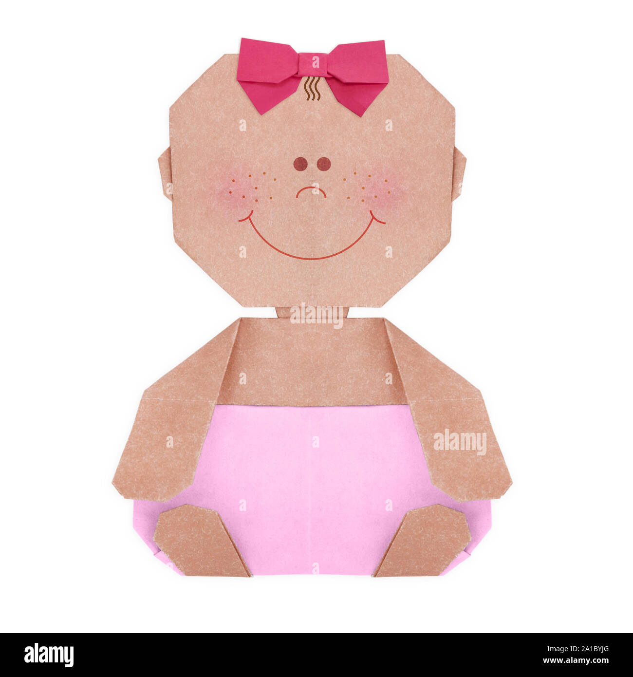 Baby girl in nappy origami Stock Photo - Alamy