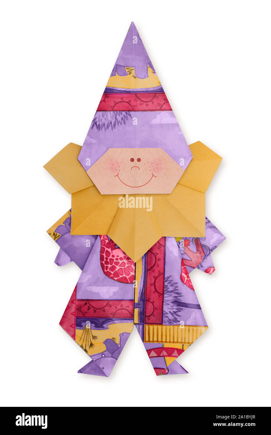 Origami smiling clown Stock Photo - Alamy