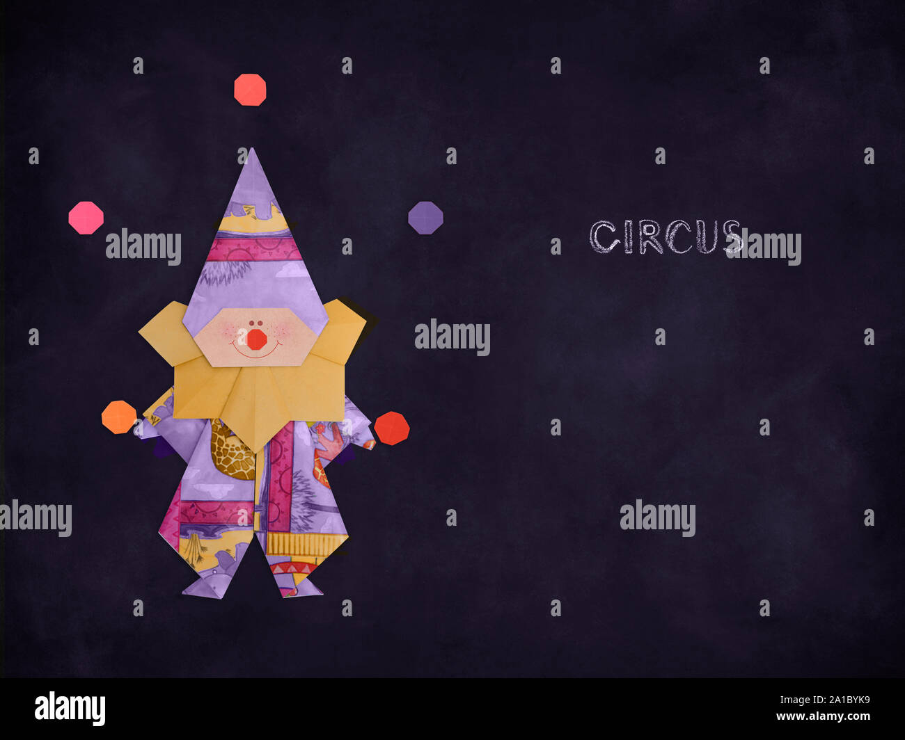 Origami smiling clown Stock Photo - Alamy