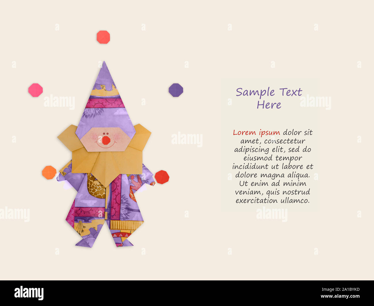 Origami smiling clown Stock Photo - Alamy