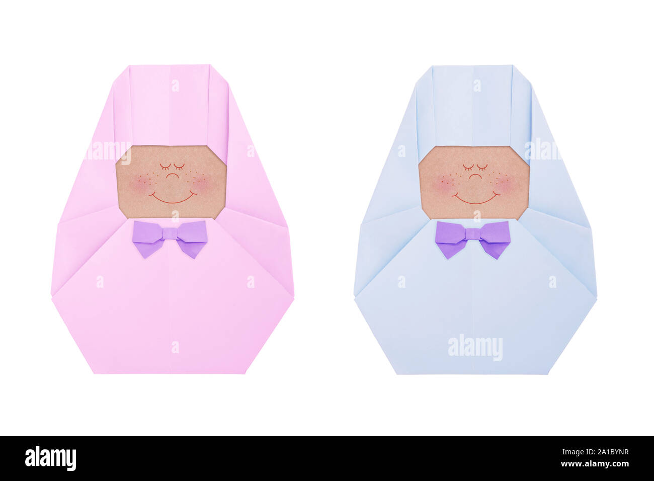Girl and boy kid and origami hi-res stock photography and images - Alamy