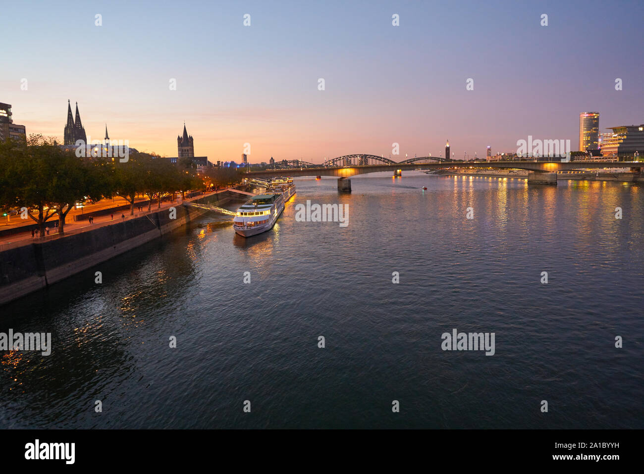 COLOGNE, GERMANY - CIRCA SEPTEMBER, 2019: Cologne urban landscape in ...