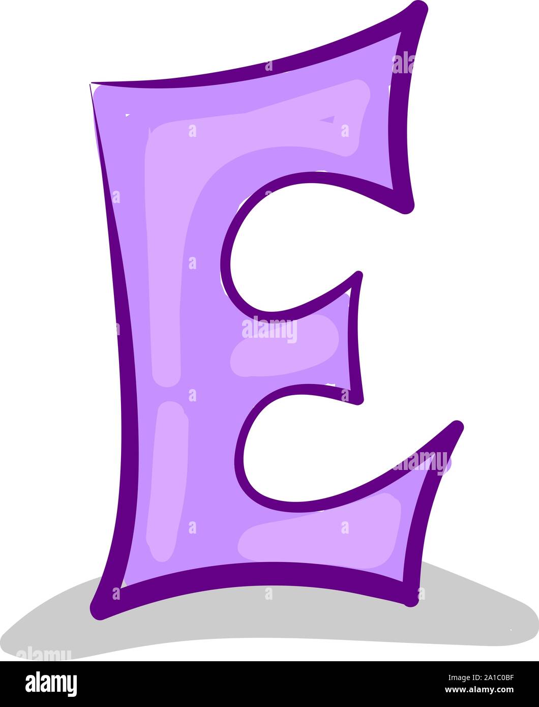 Letter E, illustration, vector on white background Stock Vector Image ...