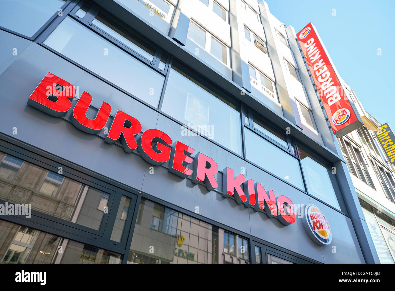 COLOGNE, GERMANY - CIRCA SEPTEMBER, 2018: Burger King sing on a ...
