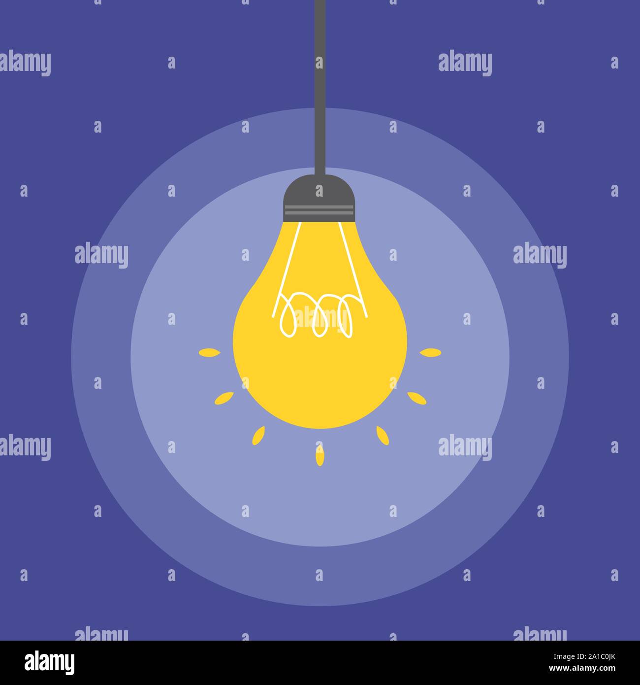 Lighting bulb, illustration, vector on white background Stock Vector ...
