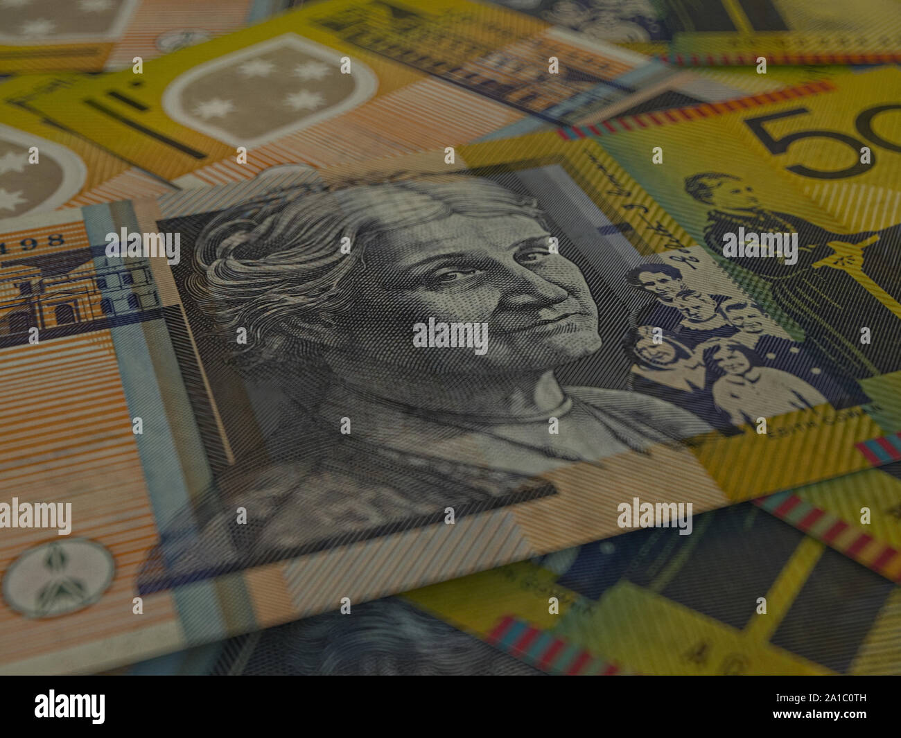 Money of Australia, background. Macro shot Stock Photo - Alamy