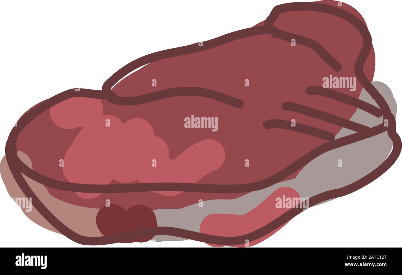 Steak, illustration, vector on white background Stock Vector Image ...