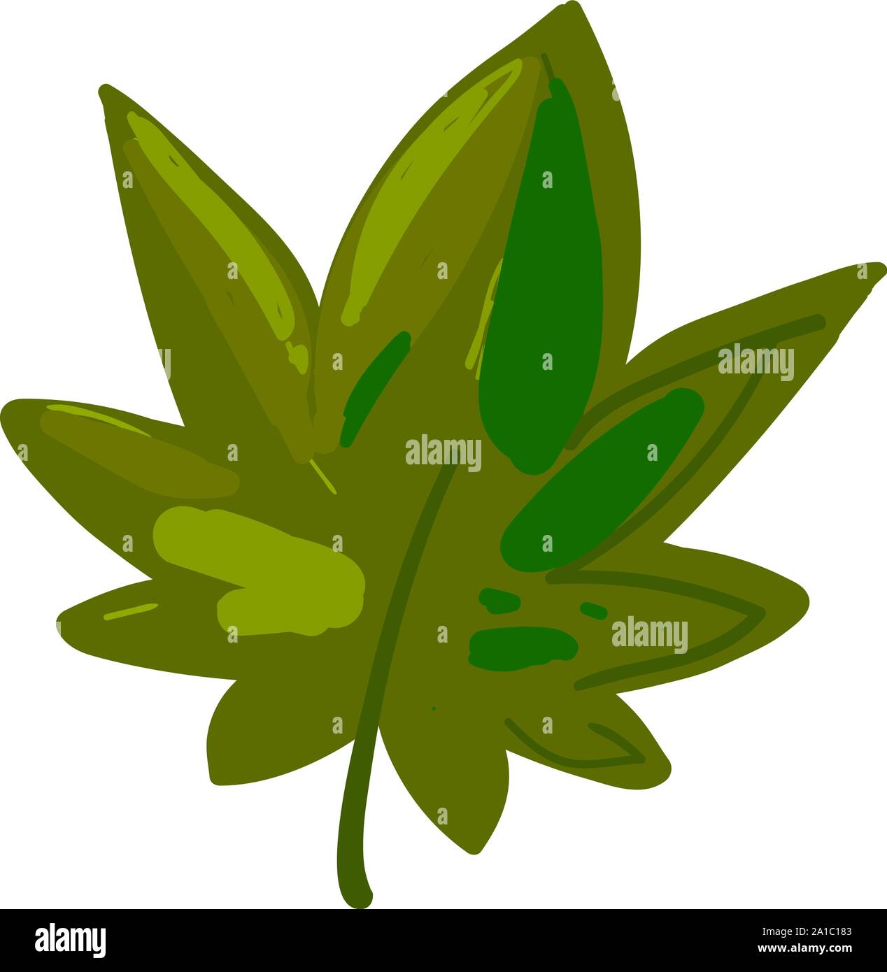 Marijuana drawing, illustration, vector on white background Stock ...